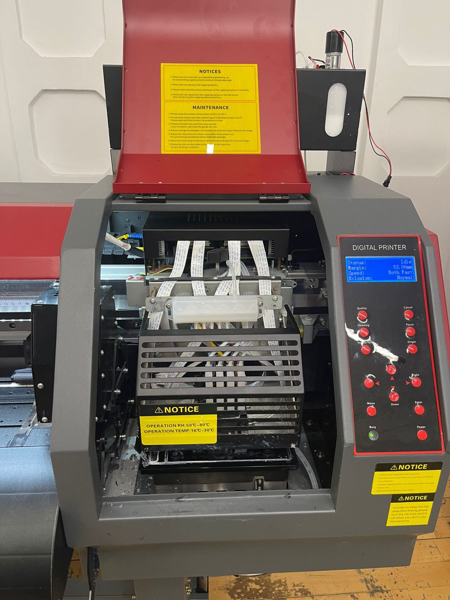 Imprimata DTF cu rola 60 cm latime CMYK + ALB + masina aplicare pudra ...